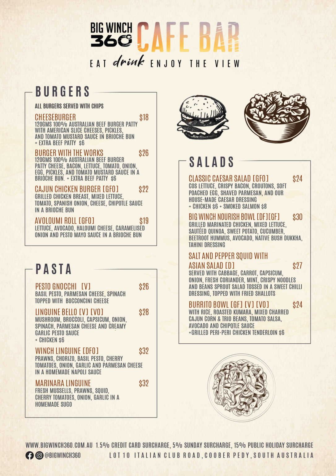 CAFE MENU - Big Winch 360